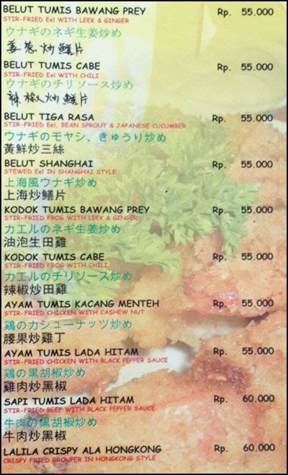 Menu Laota Kuta Bali Info Kuliner Bali