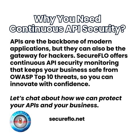 Secureflo On Linkedin Apisecurity Owasp Cybersecurity