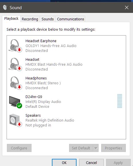 Audio Issues In Windows 10 Longstanding Windows 10 Forums