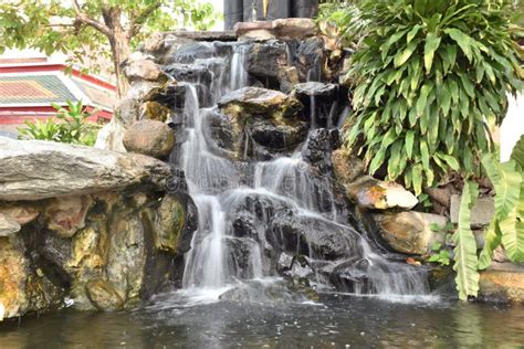Simulate Of Waterfall In Garden Stock Image Image Of Lake Landscape 99551777