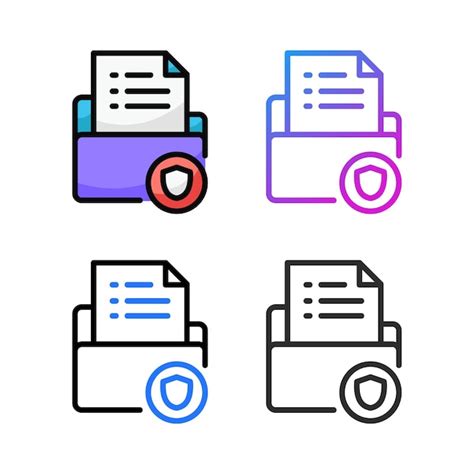 Premium Vector Data Security Icon Design In Four Variation Color