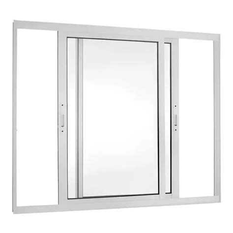 Janela De Alumínio Branco Vitro De Correr 2 Folhas Móveis Sem Grade