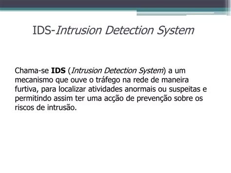 PPT IDS Intrusion Detection System PowerPoint Presentation Free Download ID 4763717