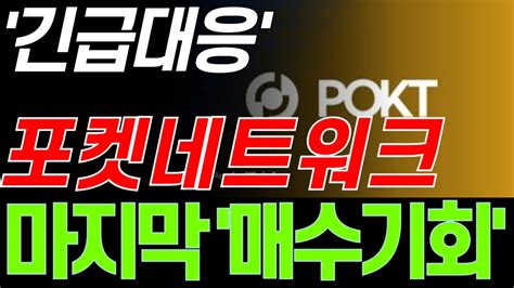 포켓네트워크 코인 급등임박 세력 슈팅준비 끝 절대 놓치면 안되는 급등타점 공개합니다 Youtube