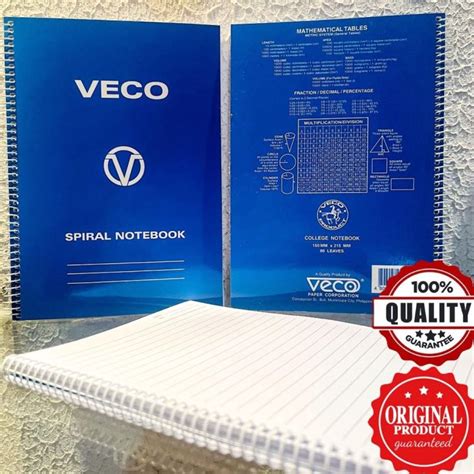 Veco Spiral Notebook Blue Inches X Leaves Sold Per Piece Lazada Ph