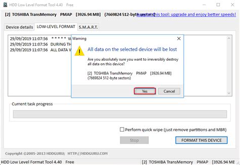 Утилита Hdd Low Level Format Tool