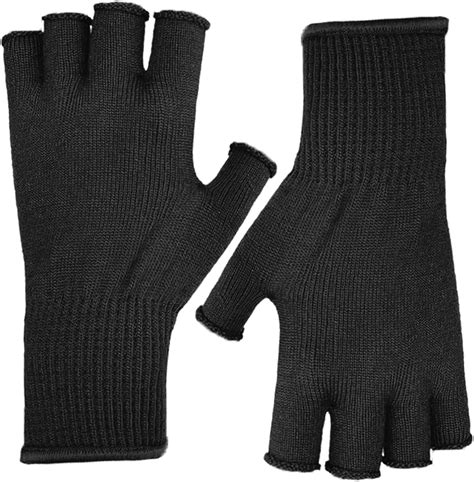 Evridwear Unisex Men Women Merino Wool String Knit Liner Fingerless