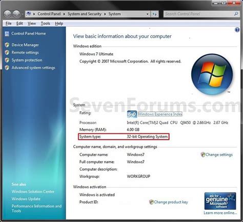 System Type 32 Bit X86 Or 64 Bit X64 Windows 7 Help Forums