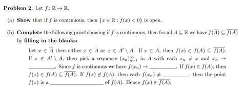 Solved Problem Let F R R A Show That If F Is Chegg Com