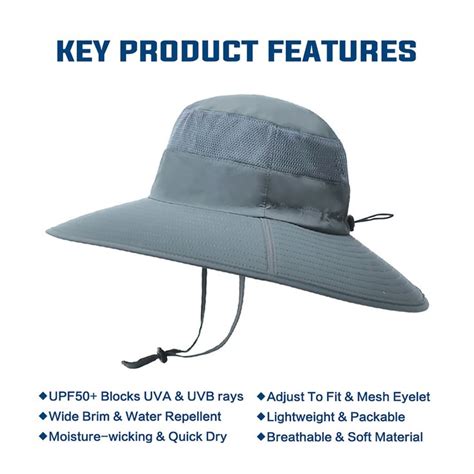 Wide Brim Sun Hat With Face And Neck Shield Waterproof Upf50