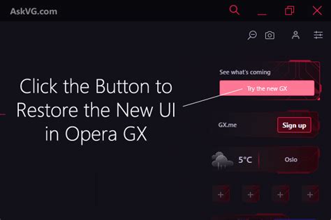 Tip How To Restore Old Ui Design Or Layout In Opera Gx Browser Askvg