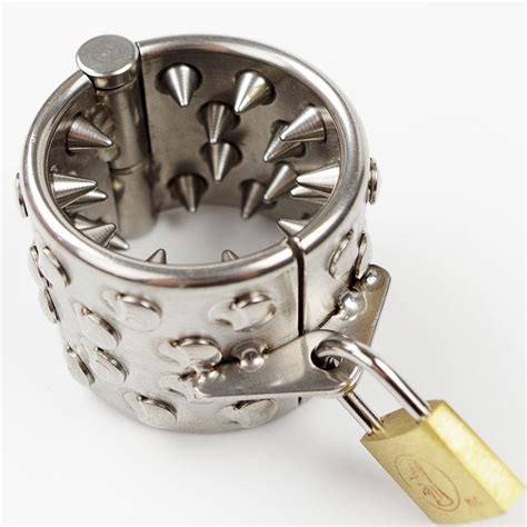 Stainless Steel Sharp Teeth Chastity Device Scrotum Restraint Weights