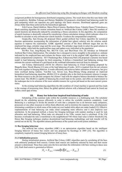 An Efficient Load Balancing Using Bee Foraging Technique With Random Stealing Pdf