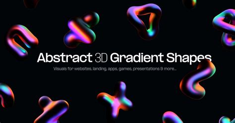 Abstract 3d Gradient Shapes Objects Ft Abstract And Sphere Envato
