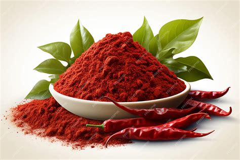 Premium Vector Red Chili Powder Traditional Process Bowl With Red