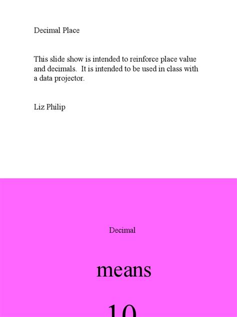 Decimal Pdf Mathematical Notation Teaching Mathematics