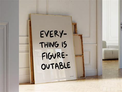Everything Is Figureoutable Modern Typography Wall Art Unframed Paper