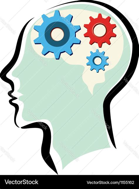 Human Brain Thinking Process Royalty Free Vector Image
