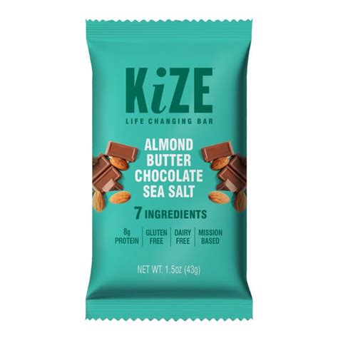 Kize Bar Almond Butter Chocolate Sea Salt Same Day Delivery Or Pickup