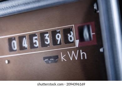 Close Electricity Meter Rotating Digit Stock Photo 2094396169 Shutterstock
