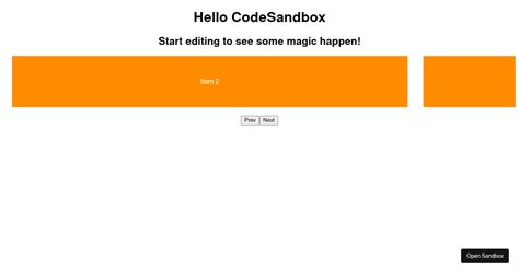 Carousel From Scratch Codesandbox