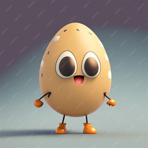 Premium Ai Image Cute Egg Character A High Quality Illustration