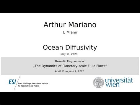 Free Video Ocean Diffusivity Stochastic Approaches In Numerical Modeling From Erwin