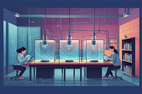 Premium AI Image Depict A Physics Lab With Babes Experimenting On The Principles Of Wave