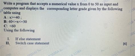 Solved Write Metlab Program That Accepts A Numerical Value X