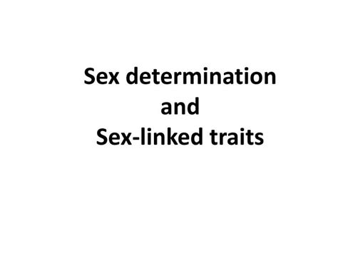 PPT Sex Determination And Sex Linked Traits PowerPoint Presentation Free Download ID 3454138