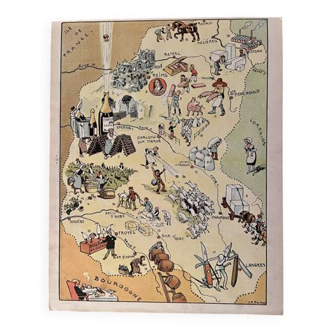 Ancienne Carte Illustrée De La Champagne De 1942 Par J P Pinchon Selency