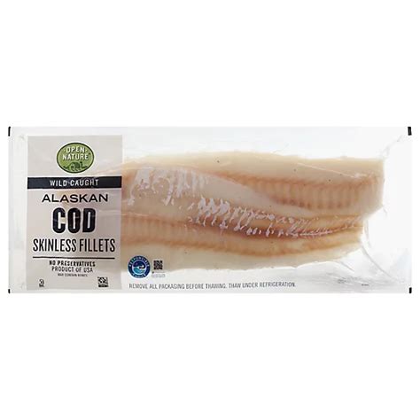 Open Nature Alaskan Cod Wild Fillets Not Kosher Certified 1 Lb Safeway