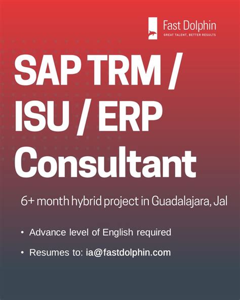 Fast Dolphin On Linkedin Sap Saperp Sapopportunity Saptrm Sapisu Jobopportunity Hybridwork