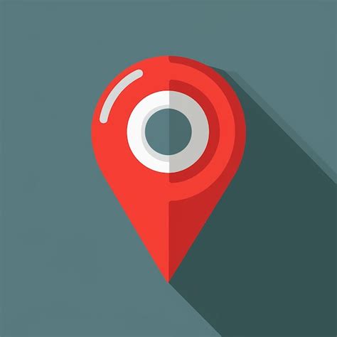 Premium Vector A Red Pin With A White Dot On It