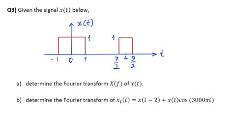 Solved Q Given The Signal X T Below A Determine The Chegg