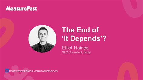 The End Of It Depends Brightonseo April 2024 Speaker Deck