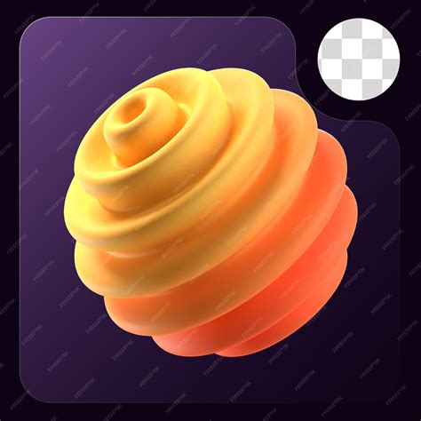 Premium Psd Sliced Sphere Abstract 3d Shape With Gradient Color