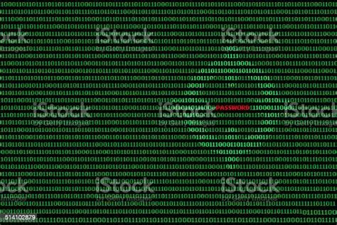 Binary Computer Code Background With Red Password Stock Illustration