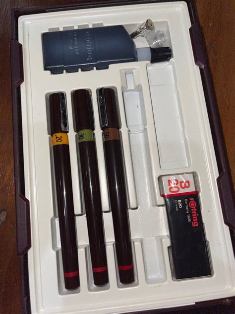 Rotring Tech Pens Set Of 3 W Case On Carousell