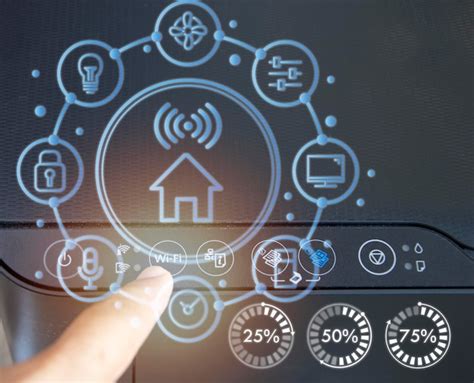 스마트홈 컨셉과 무선제어 기술 프리미엄 사진