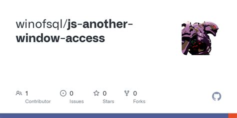 GitHub Winofsql Js Another Window Access GitHub Winofsql Js Another Window Access