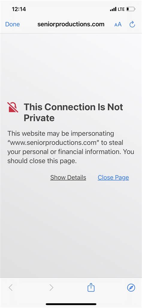 Having Some Sort Of Ssl Issue Says This When Trying To Follow Link With
