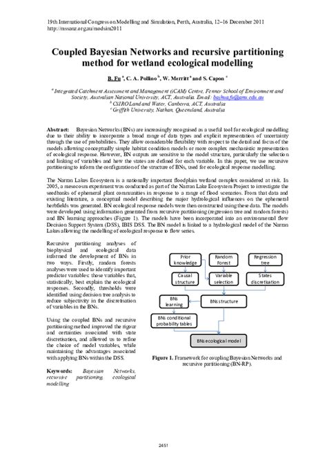 Pdf Coupled Bayesian Networks And Recursive Partitioning Method For Wetland Ecological Modelling