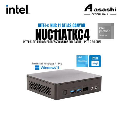 Intel Nuc 11 Essential Kit Nuc11atkc4 Mini Pc Barebone Diy Desktop 11th Gen Atlas Canyon Lazada