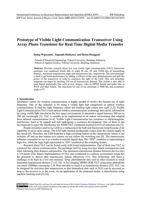 Solution Prototype Of Visible Light Communication Transceiver Using Array Photo Transistor For