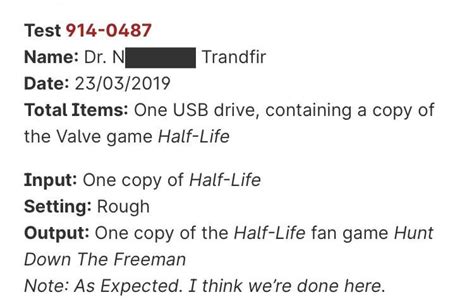 914 Test Logs Notes I Found Funny R Scp