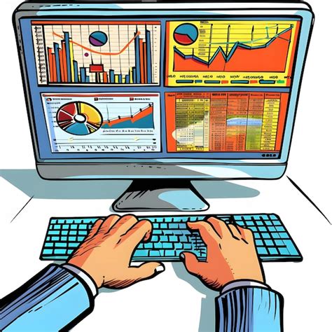 Businessmans Hands Are Managing Data On A Computer Make Reports With