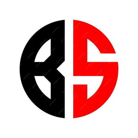 Premium Vector Bs Monogram Logo Circle Shape Design