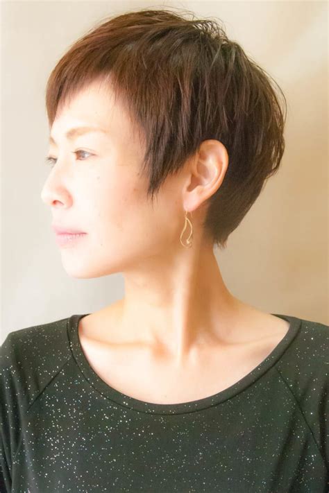 【オススメ順】50代～ベリーショートの髪型・ヘアスタイル 楽天ビューティ ベリーショート 面長 ベース型 髪型 50代