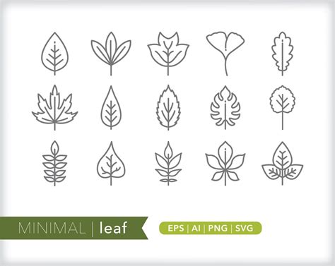 Leaf Icons Tree Icons SVG AI PNG Digital Download For Design Social Media Websites Leaf Icons Tree Icons SVG AI PNG Digital Download For Design Social Media Websites